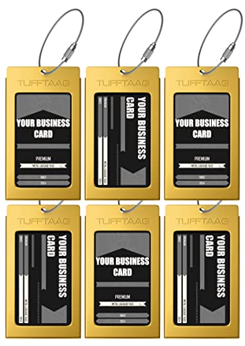 Luggage Tags Business Card Holder TUFFTAAG Travel ID Bag Tag in Many ...